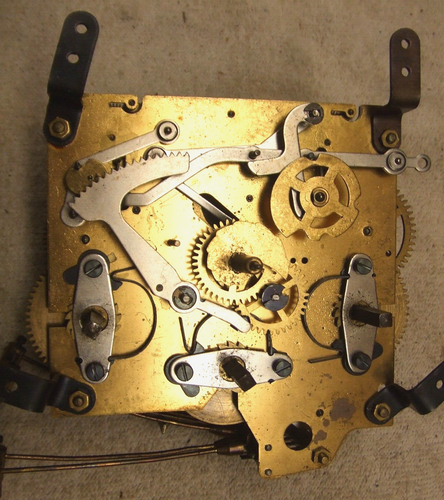 A good MAUTHE Westminster clock movement dial gong pendulum complete ...