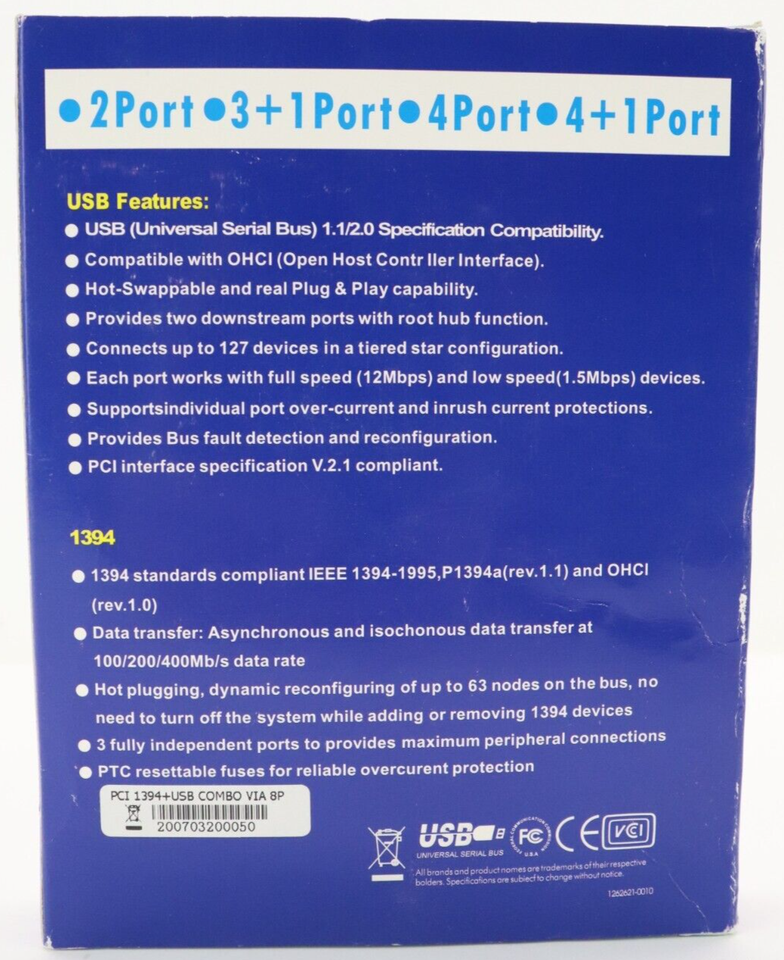 Computer PCI 1394 PCI USB Universal Serial Bus | eBay