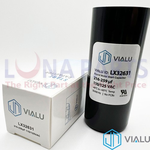 VIALU - 216-259 uf/MFD 110-125 VAC volts Round Start Capacitor 50/60 Hz ...