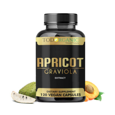 Apricot and Graviola Supplement - 120 Capsules, Vegan & Natural Formula ...