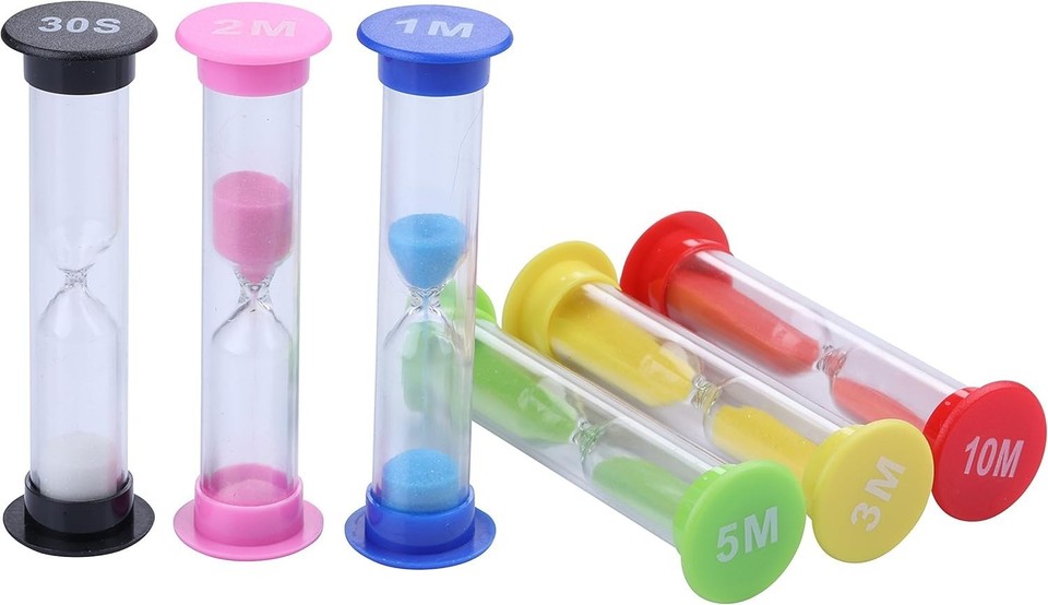 Plastic Sand Timer Sandglass Hourglass Sand Clock Timer 30sec,1mins ...
