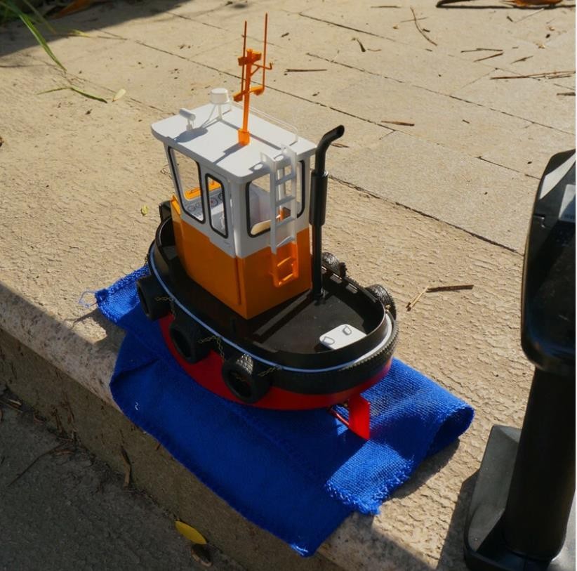 DIY 1:18 220mm Q1 Mini Tugboat Rescue simulation RC ABS RC model kit | eBay
