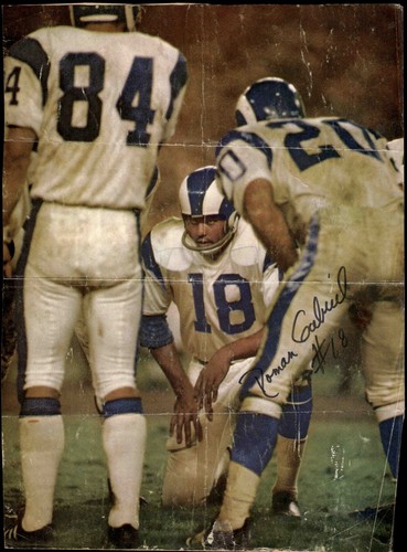 Roman Gabriel Rams Cut Magazine Photo Photograph Signed Auto ...