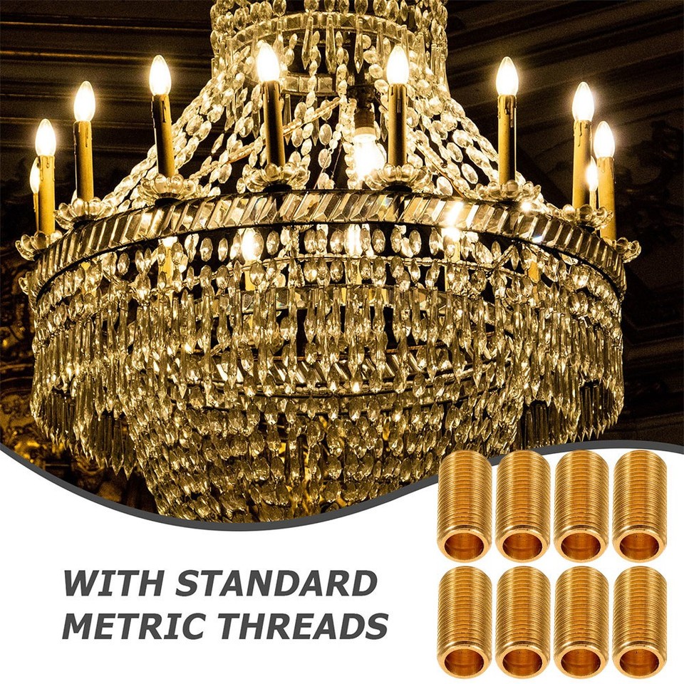 8 Pcs Lamp Stem Adapter Light Fixture Parts Pipe Connector Pipes | eBay ...