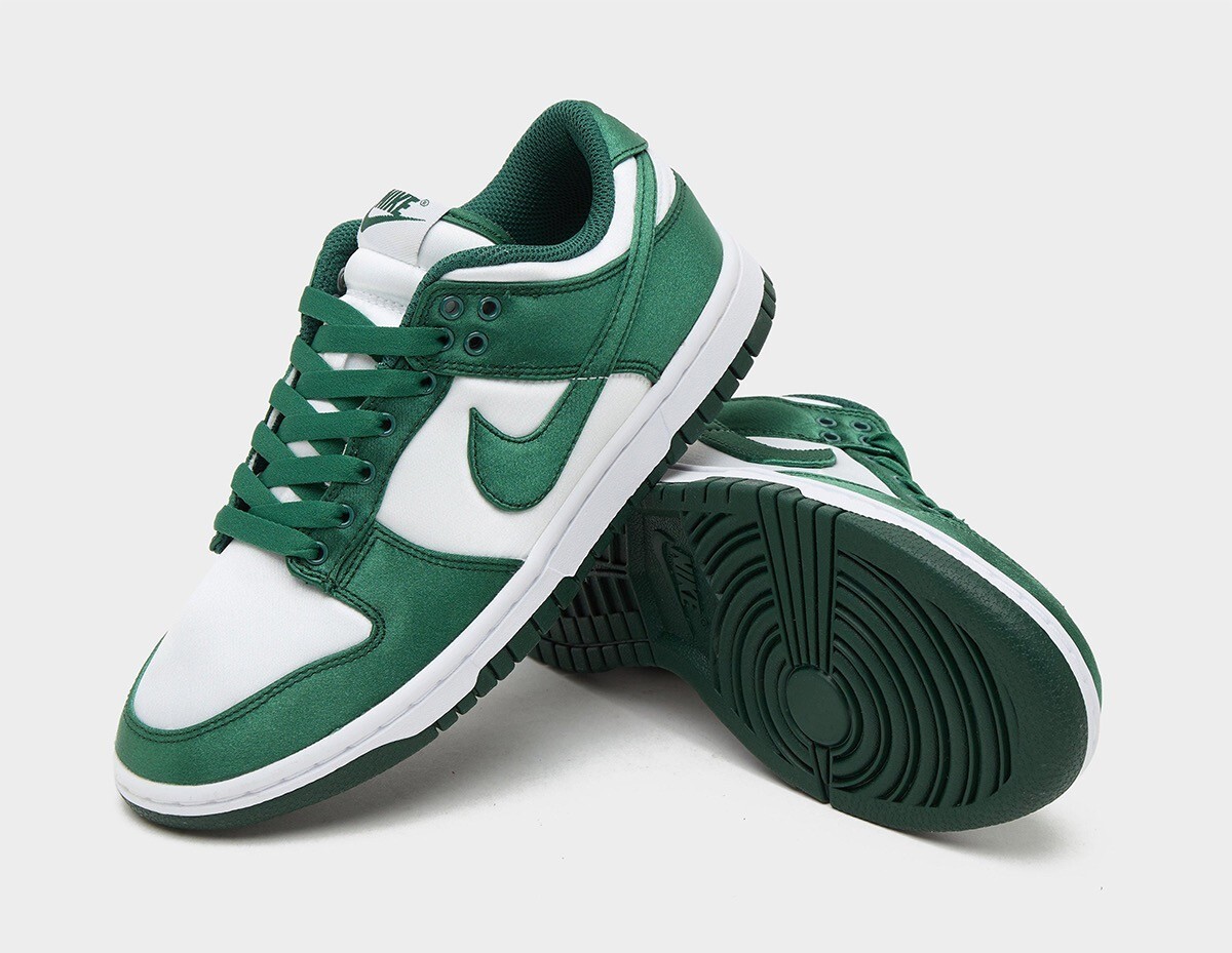 Nike Dunk Michigan State Satin White Team Green Womens DX5931-100 New ...