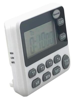 Four Way Timer and Clock with Large LCD Dsiplay - 28/220/0 | eBay UK