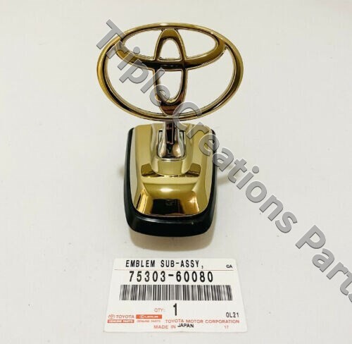 75303-60080 Toyota Land Cruiser 1998-2007 J100 Hood Logo Emblem Gold ...