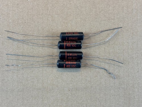 4 NOS Sprague Black Beauty .05 uf 400v Capacitors Vintage Tone Caps ...