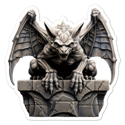 Stone Gargoyle Wings, Vinyl Decal Sticker, Indoor Outdoor, 3 Sizes ...