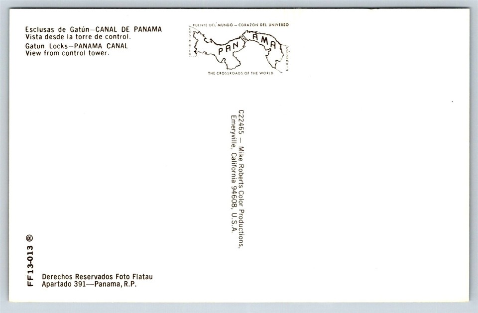 Panama Canal, Gatun Locks, View From Control Tower, Ships, Chrome ...