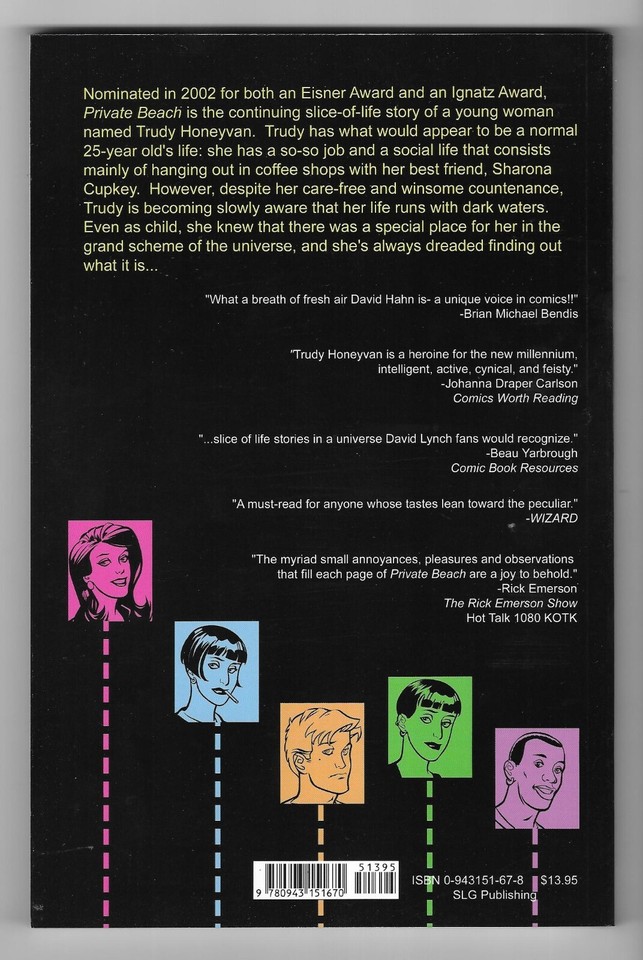 PRIVATE BEACH Secret Messages SLG GRAPHIC NOVEL COMIC BOOK David Hahn ...