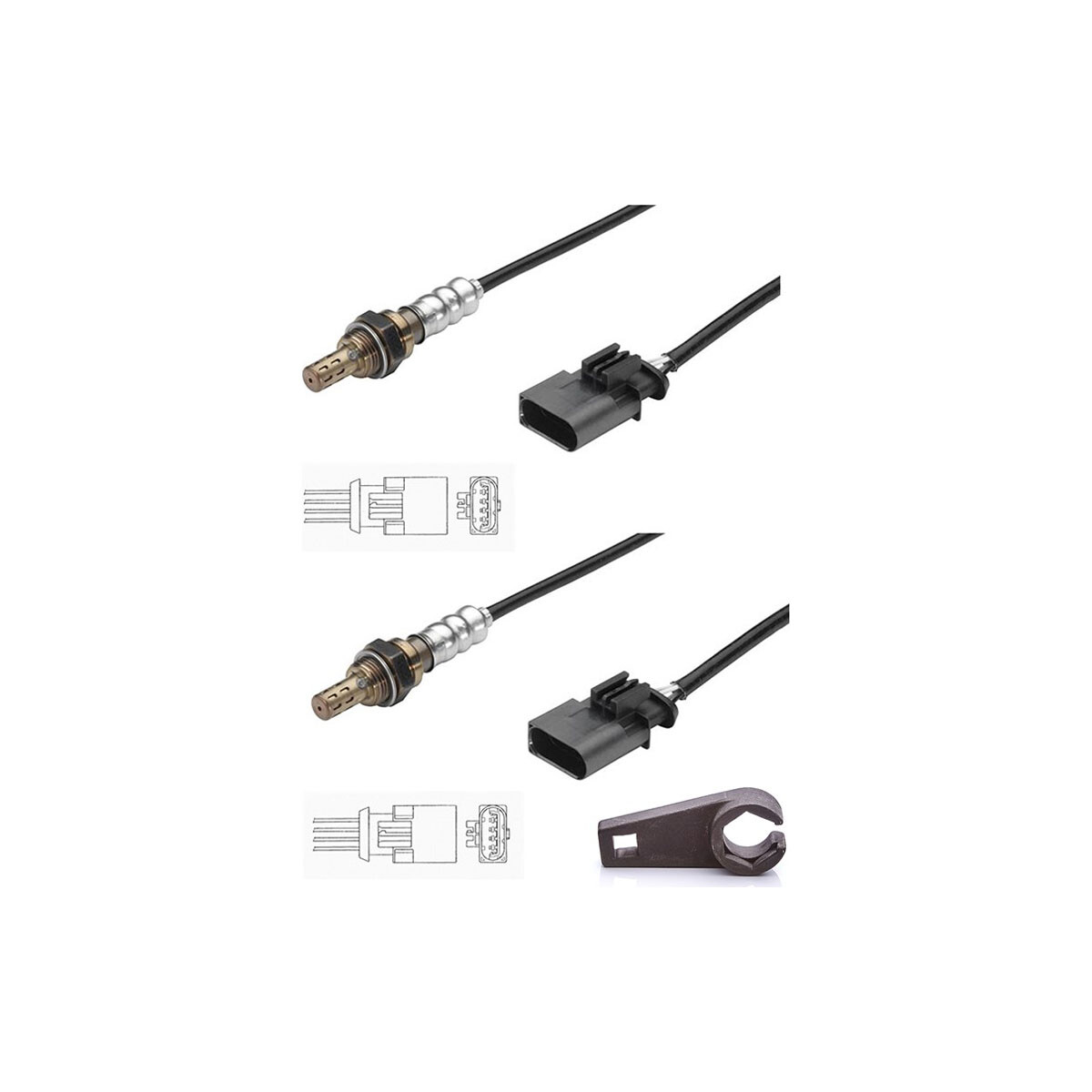 2x Lambda Sensors + Fitting Tool Front + Rear Torq Fits MG MG TF MGF 4 Wire | eBay UK