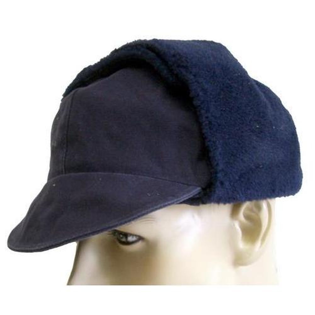 Vintage German navy winter cap military hat bundesmarine peaked faux ...