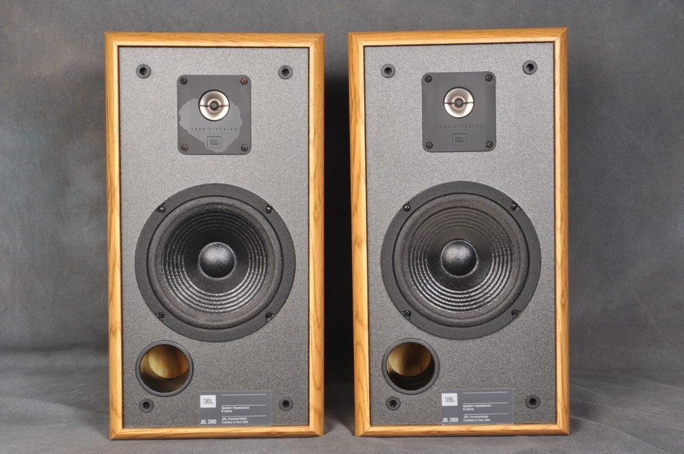 Vintage JBL 2600 Bookshelf Speakers Pure Titanium Tweeters Woodgrain ...