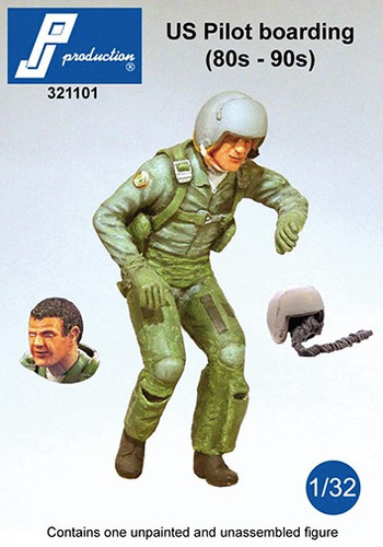 PJ Production 1/32 80s/90s Modern US Pilot Standing/Boarding Figure ...