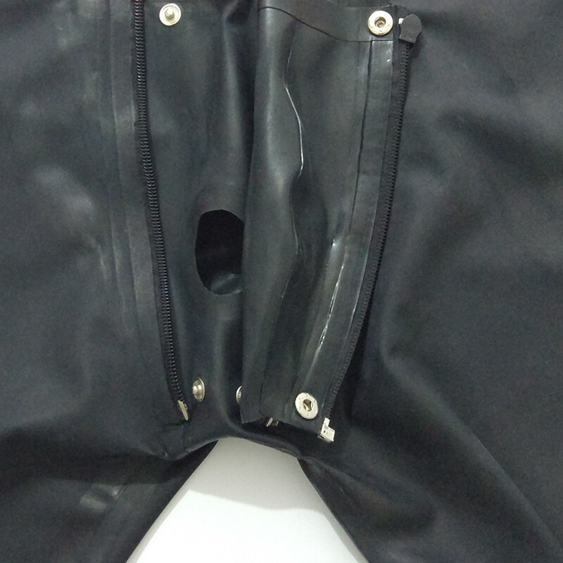 Men Latex Rubber Pants Trousers with Socks Crotch Inside Hide Openning ...