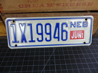 Vintage Nebraska Trailer 1995 License Plate 1X19946 | eBay