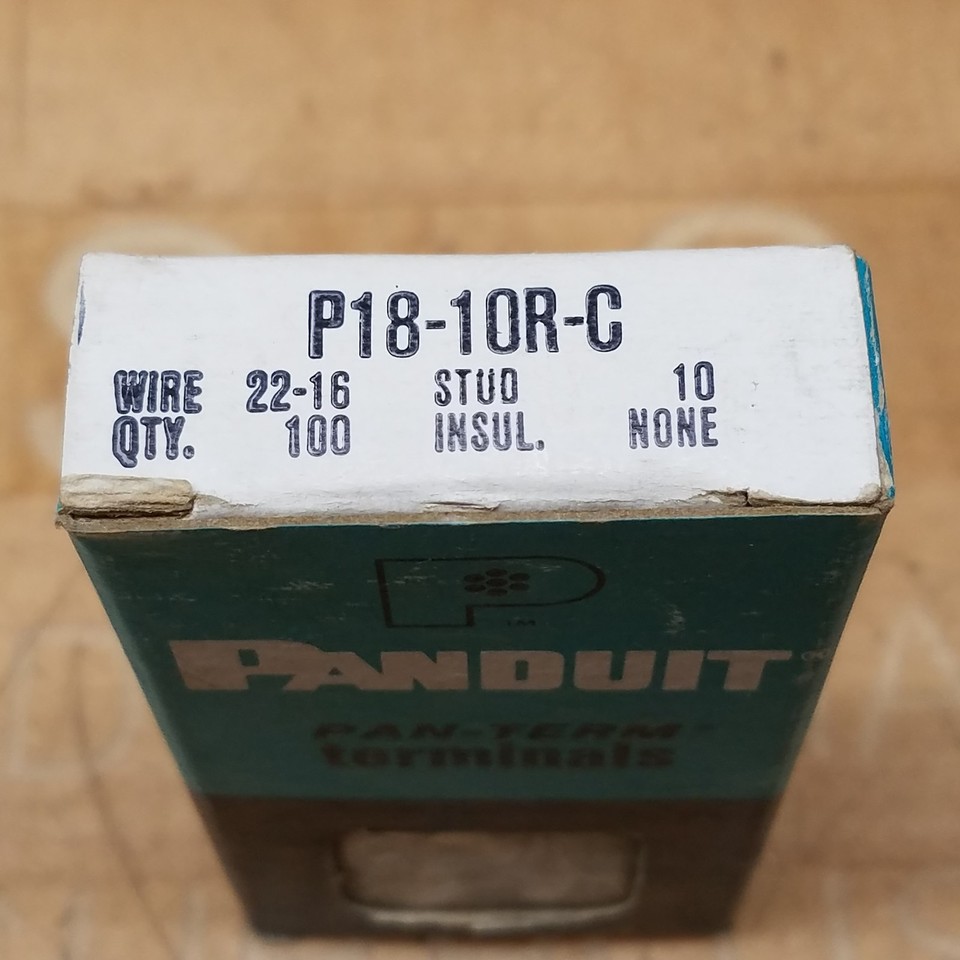 Panduit P18-10R-C Ring Terminal Connector, Wire 22-18 - NEW | eBay