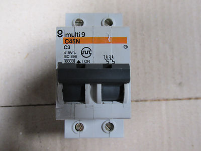 Merlin Gerin Multi 9 C45N C3 Circuit Breaker 2-Pole 3 Amps VGC! Free ...