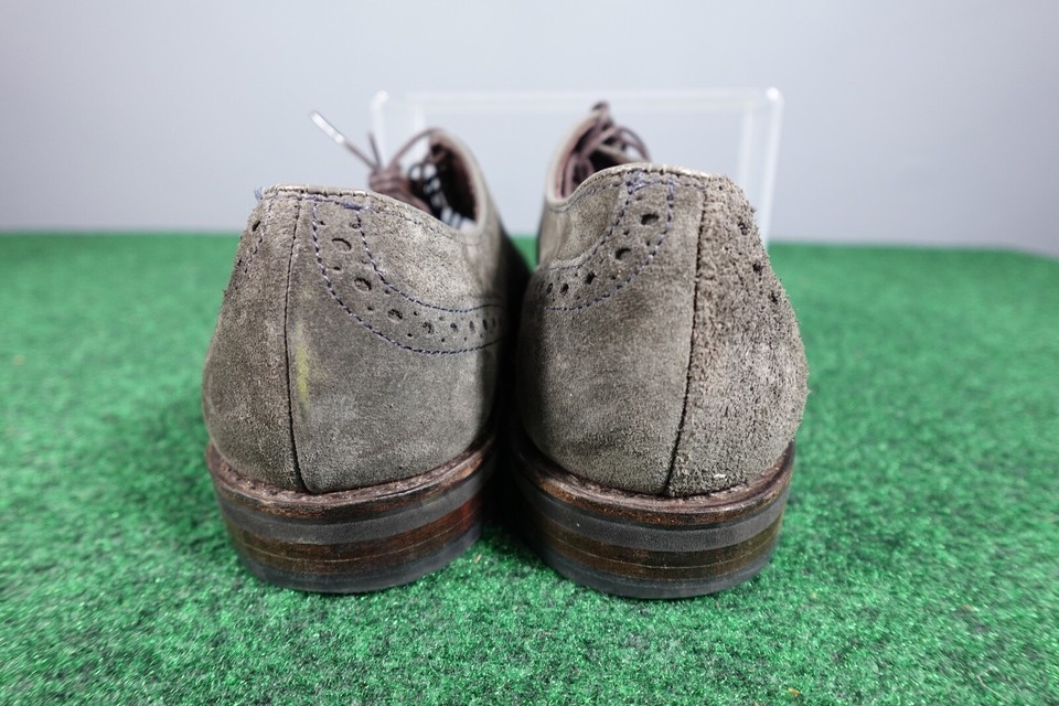 Allen Edmonds Nomad Gray Suede Wingtip Dress shoes Mens - sz 10 D | eBay