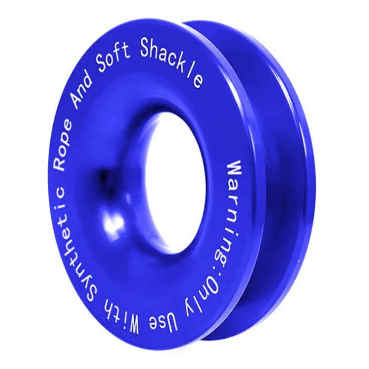 Heavy Duty Recovery Ring Snatch Block Pulley w/ Soft Shackle Tow Winch ...