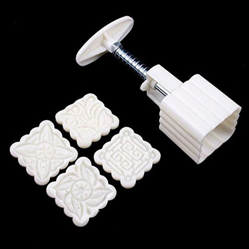 Square Mooncake Moon Cake Hand Pressure Mould Pastry Cakes Molds Baking ...