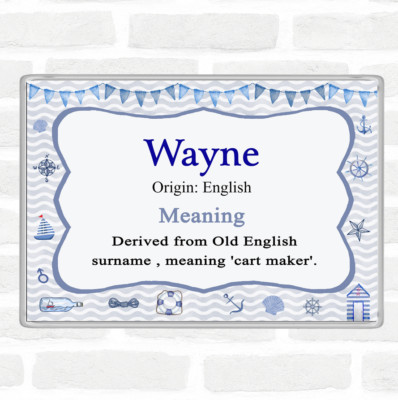 Wayne Name Meaning Jumbo Fridge Magnet Nautical | eBay UK