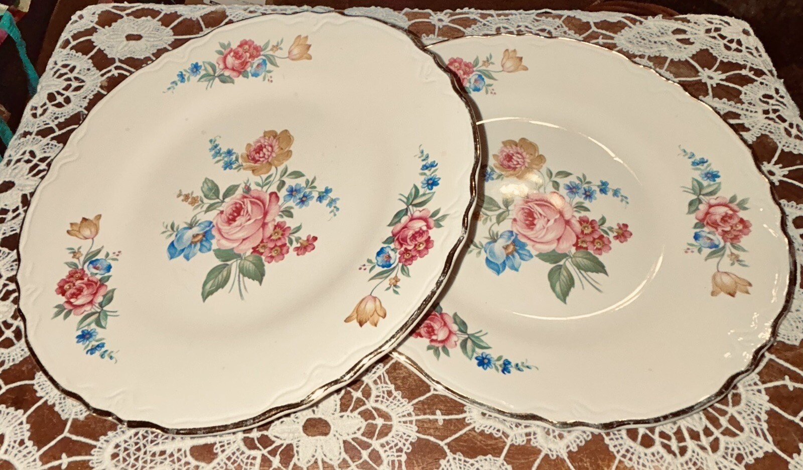 VINTAGE SCIO HAZEL Ranson Shape Floral No Backstamp 1948 Dinner Plate ...