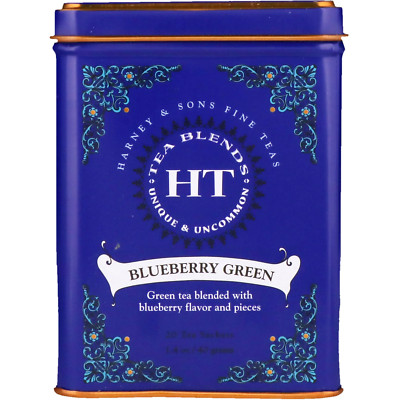 Harney & Sons, HT Tea Blend, Blueberry Green, 20 Sachets, 1.4 oz (40 g ...
