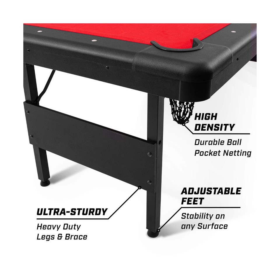 GoSports 6, 7, or 8 ft Billiards Table - Portable Pool Table - Includes ...