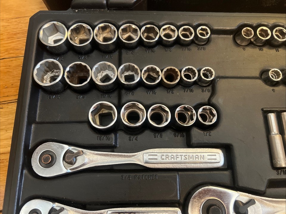 Sears Craftsman USA 82pc Metric SAE Socket 3 Ratchet Set 33587 BONUS ...