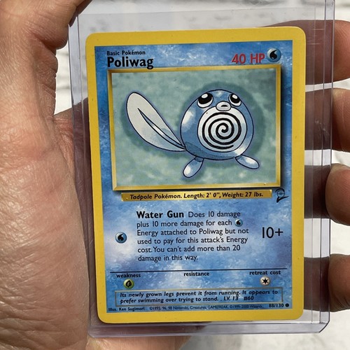 Pokemon TCG Poliwag 88/130 Base Set 2 Unlimited Regular Common Card ...