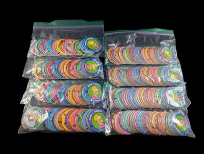 x236 The Simpsons Pogs 1994 Skybox Skycaps Lot Partial Set Lots Sorted ...