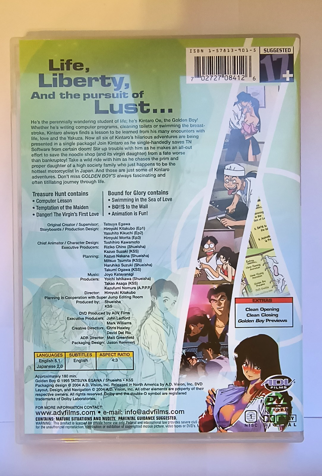 Golden Boy The Complete OVA Collection DVD 2004 2-Disc Set Essential ...