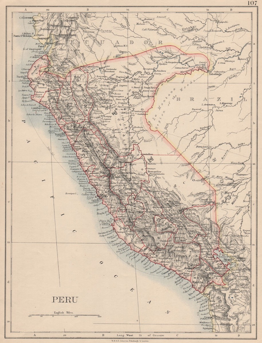 It Borders And Country Map Of Peru
