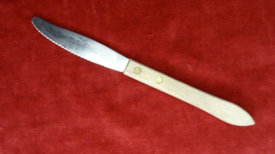 Vintage Ekco Forge Steak Knife Stainless Serrated Edge USA 3 5/8" blade ...