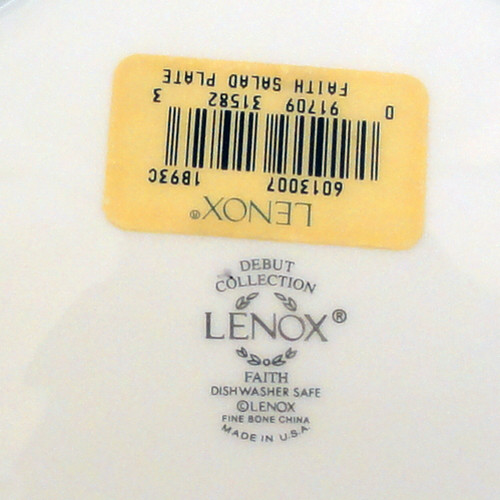 LENOX FAITH 5 Piece Place Setting Bone China NEW NEVER USED made in USA ...