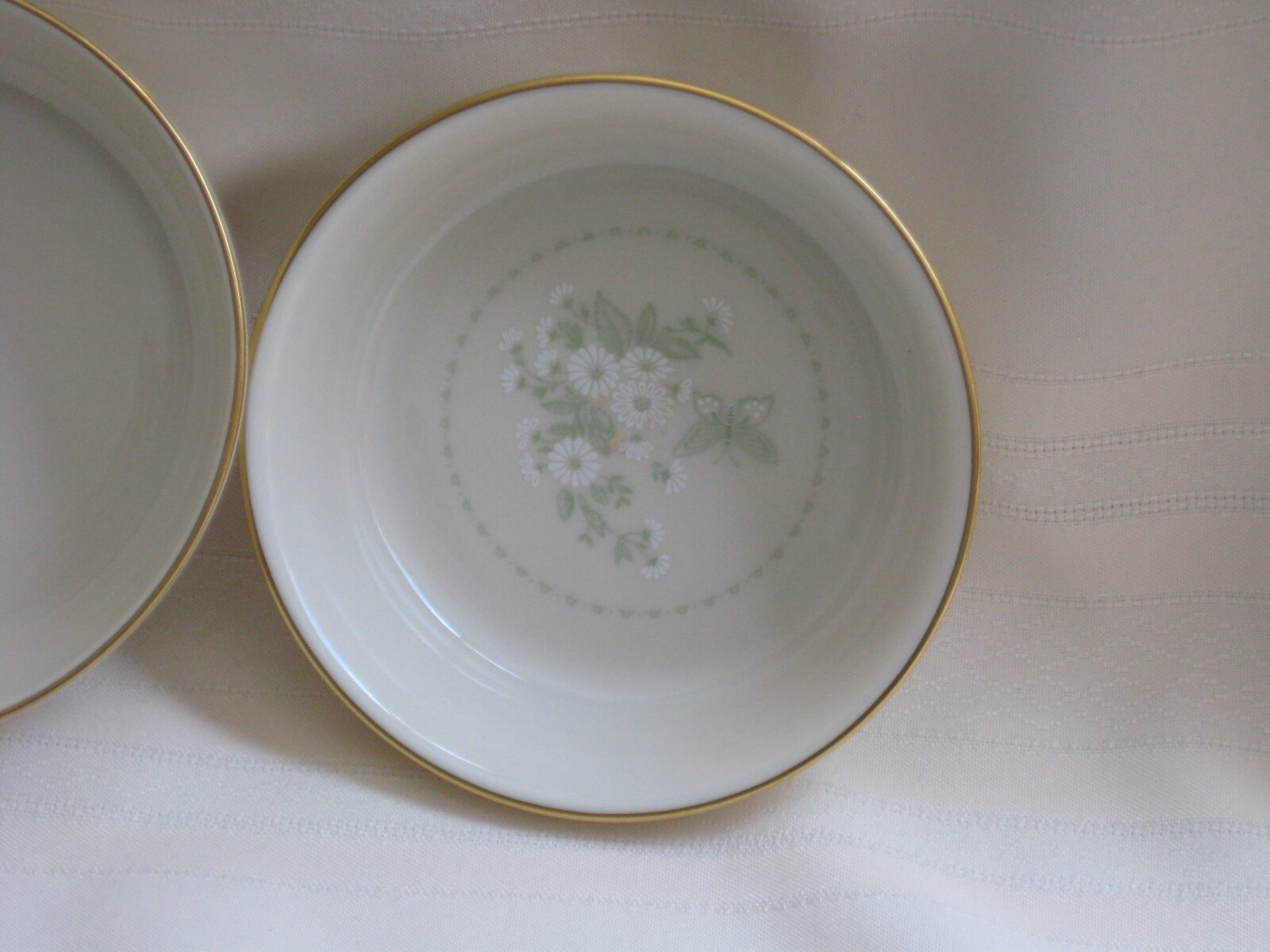 Lenox Special Pattern Dessert Fruit / Cereal 2 Bowls Cream w/ Gold Trim ...