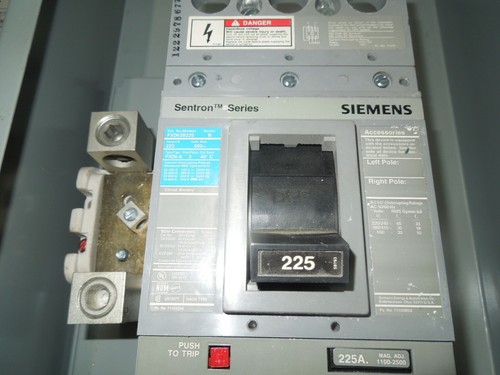 Siemens F6N1S Circuit Breaker Enclosure Type 1 w/ 250A 3p 600V Max FXD ...