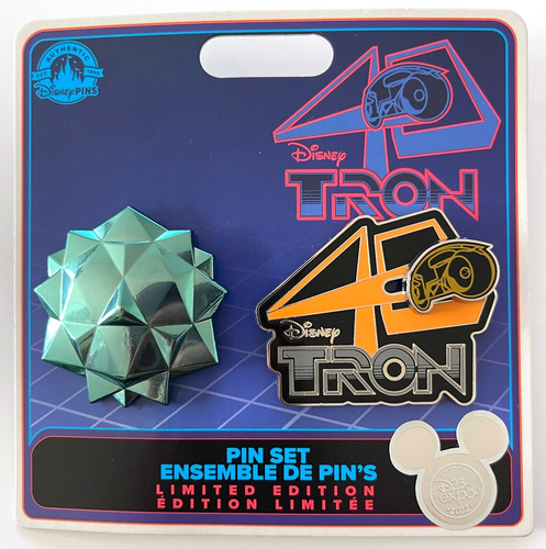 Disney D23 Pin 2022 TRON 40th Anniversary Set of 2 Pins LE 1000 | eBay