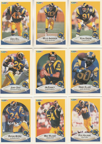 (13) 1990 Fleer Los Angeles Rams (13 Card Team Lot) See Scans! | eBay