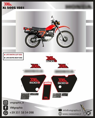 XL 500S 1981 xl 500 s ADESIVI ADHESIVES GRAFICHE STICKERS DECALS | eBay