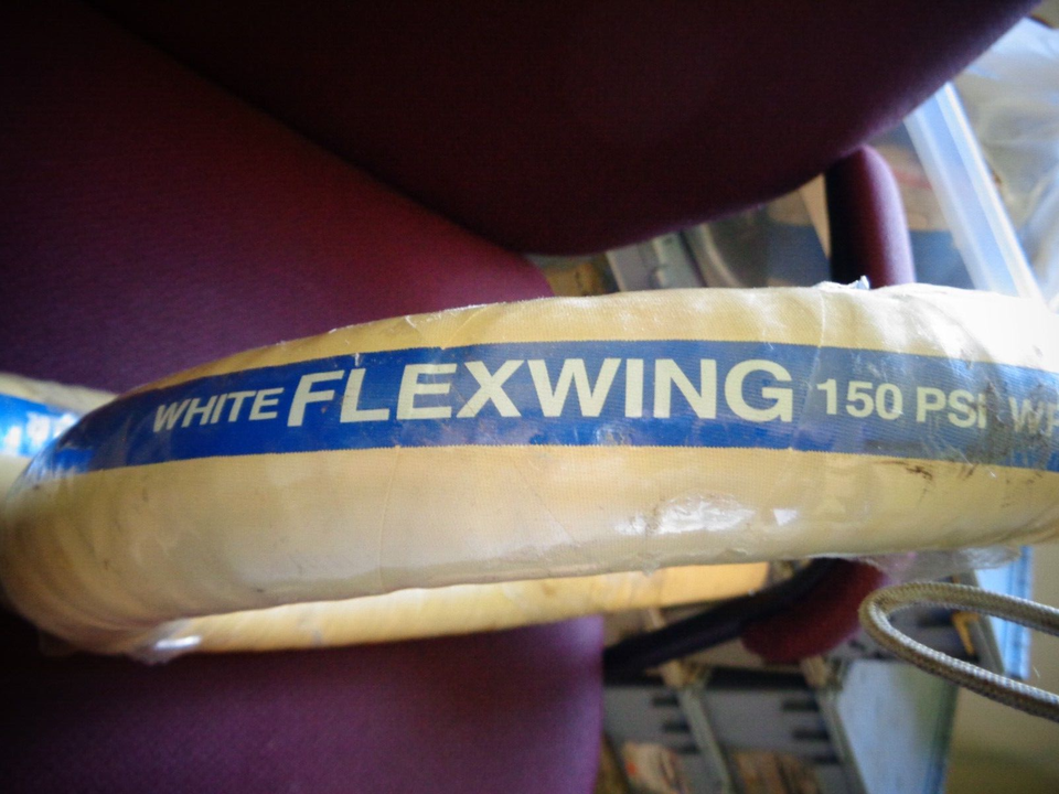 WHITE FLEXWING 150 PSI WP FDA 3-A AND USDA HOSE GOODYEAR 1 1/2 ID 5 1/2 ...
