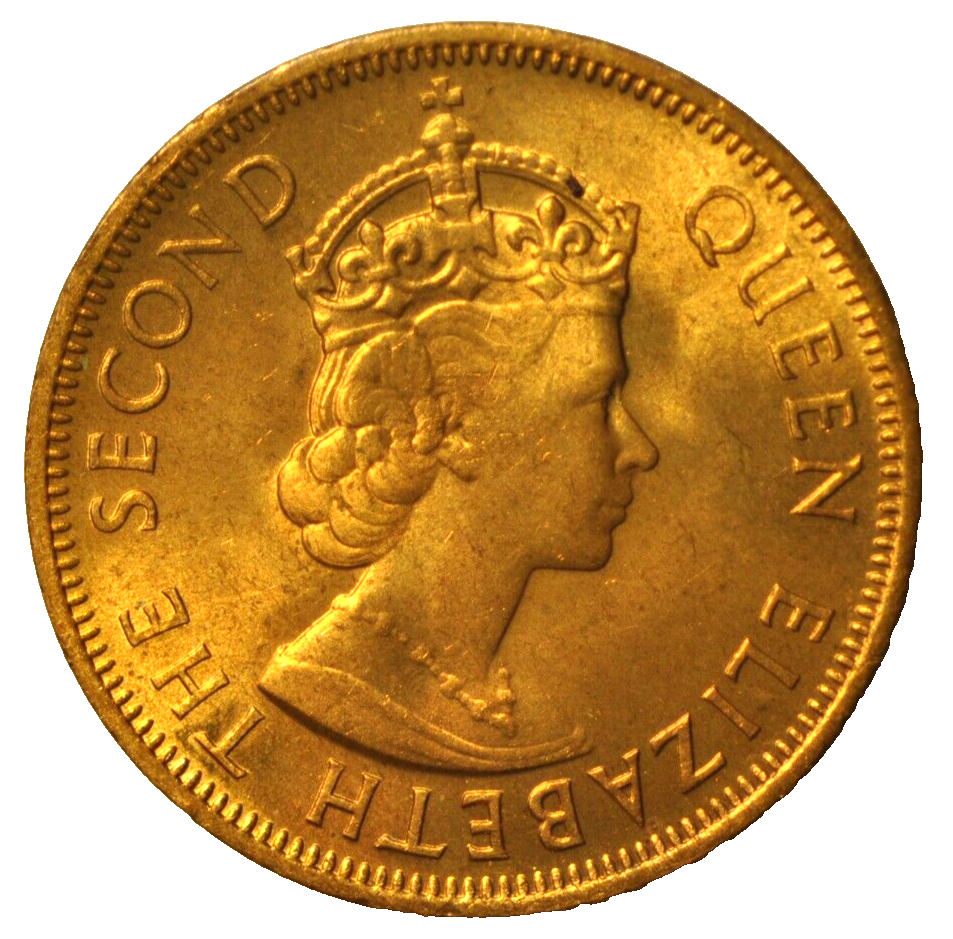 #mw23318 Cyprus; Bronze 5 Mils 1956 Elizabeth II KM#34 Red UNC | eBay