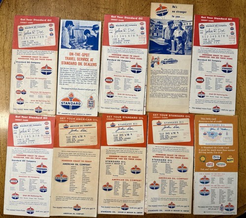 (10) Vintage STANDARD OIL Road Maps Various United States Cities And ...