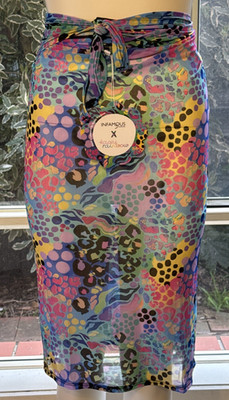 Infamous Swim x Kasey Rainbow Sara Sarong - One Size - Electric Leopard ...