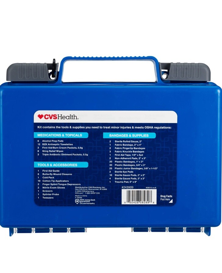 CVS Health Multi-Purpose 160pc Plastic First Aid Kit | eBay