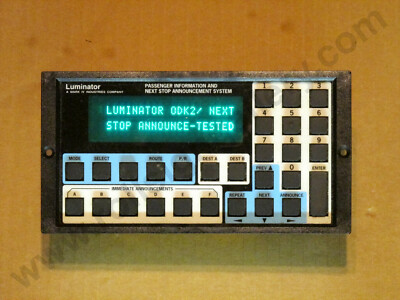 Luminator Bus Sign Keyboard ODK2 Keypad, SHOWN WORKING! - Lowest Price ...