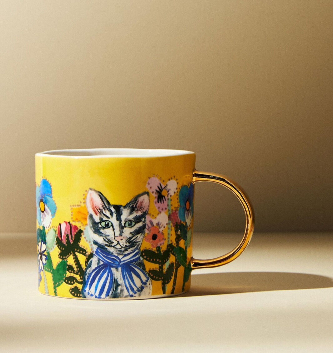 Cat Mug Anthropologie