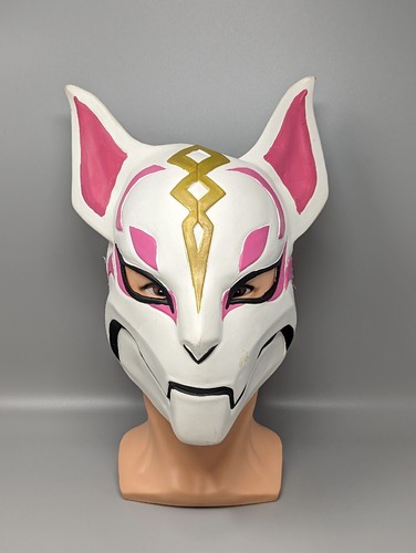 Fortnite White Rubber Kitsune Fox Drift Mask Hallowee… - Gem